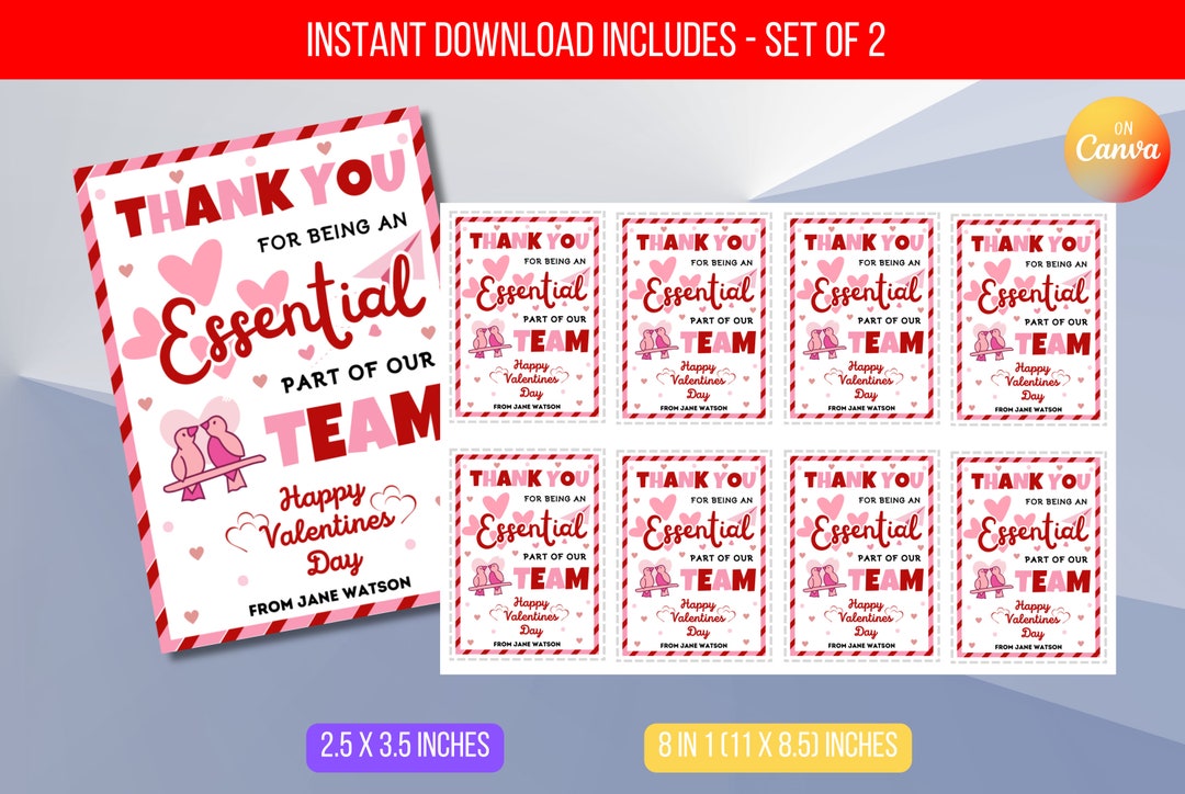 EDITABLE Valentines Day Special Tag Template - Personalized Gift Tag ...