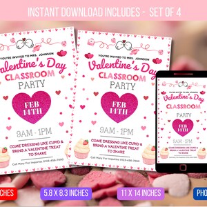 EDITABLE Valentines Day Classroom Party Flyer, Fundraiser PTO Flyer PTA ...