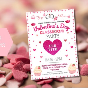 EDITABLE Valentines Day Classroom Party Flyer, Fundraiser PTO Flyer PTA ...