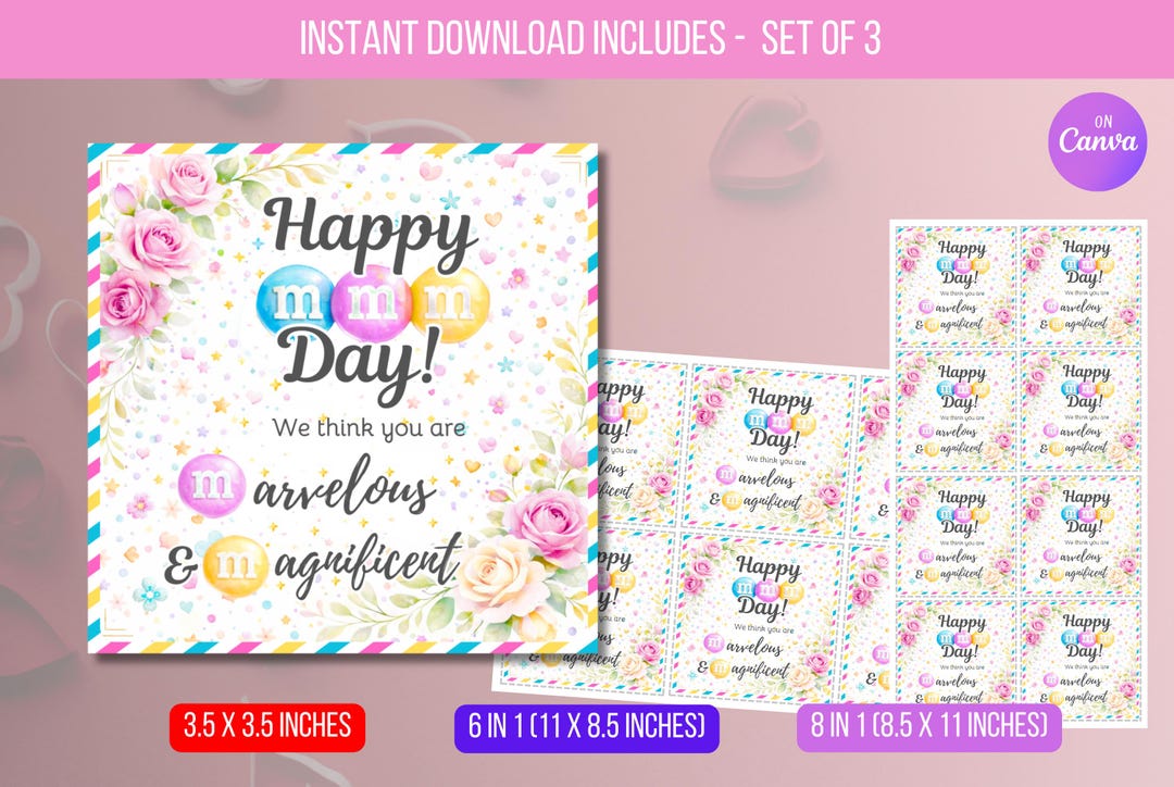 EDITABLE Happy MMM Day, Marvelous and Magnificent Gift Tag for Teacher ...