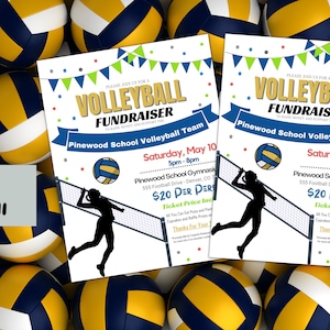 EDITABLE Volleyball Fundraiser Flyer Template, Charity Non Profit Event ...