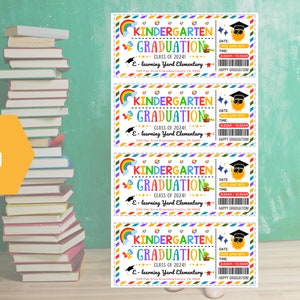 EDITABLE Pre School Graduation Ticket, Kindergarten Graduation, School ...