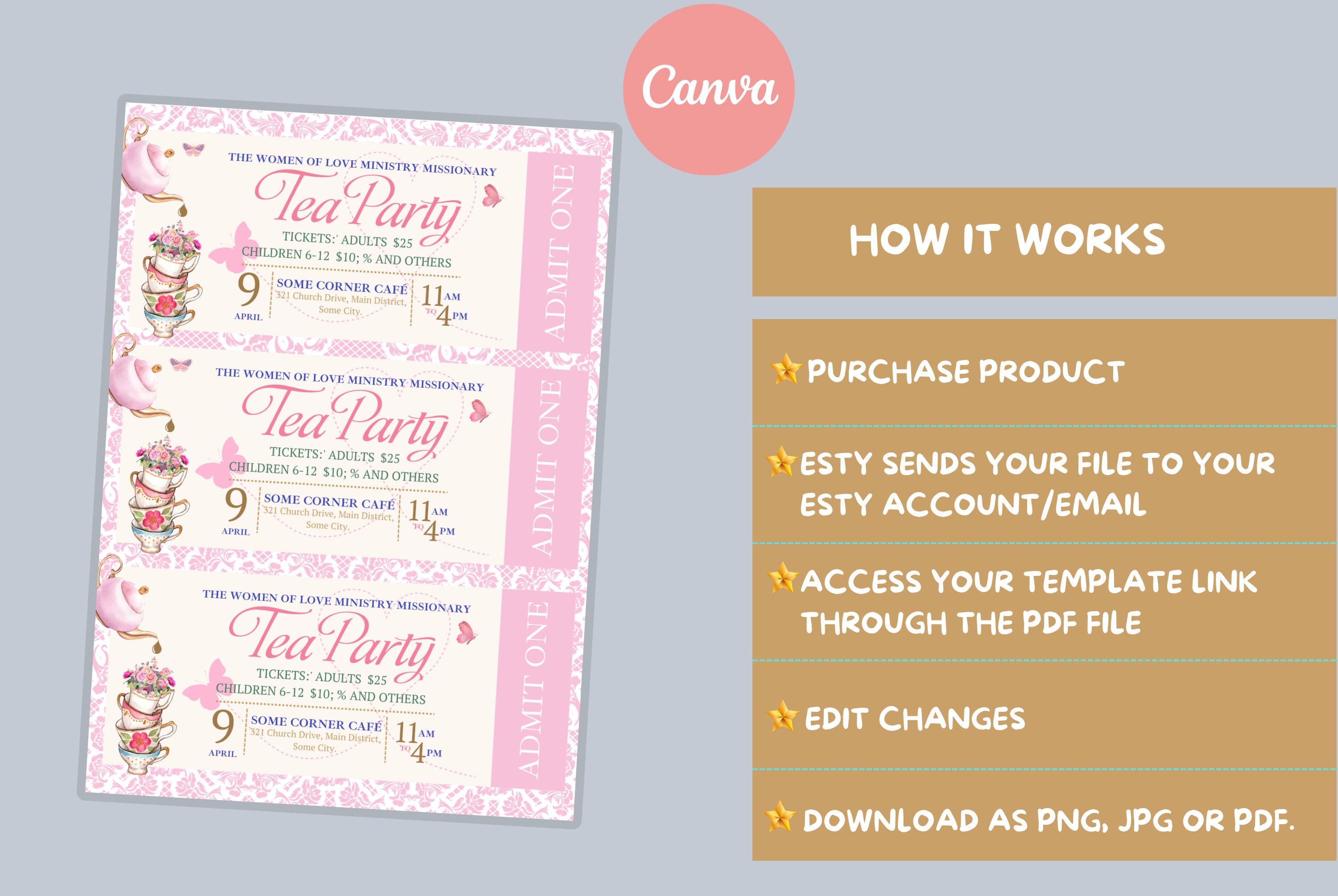 Ladies Tea Event Flyer Printable With Ladies Conference Event - Etsy
