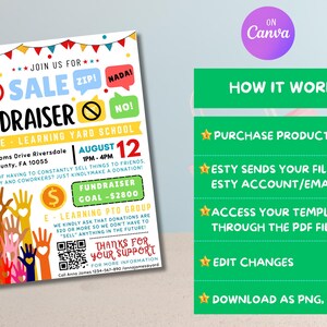 EDITABLE No Sale Fundraiser Flyer, School Fundraiser Event, PTO Charity ...