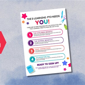 EDITABLE PTO PTA Recruitment Flyer, Pto/pta Parent Newsletter ...