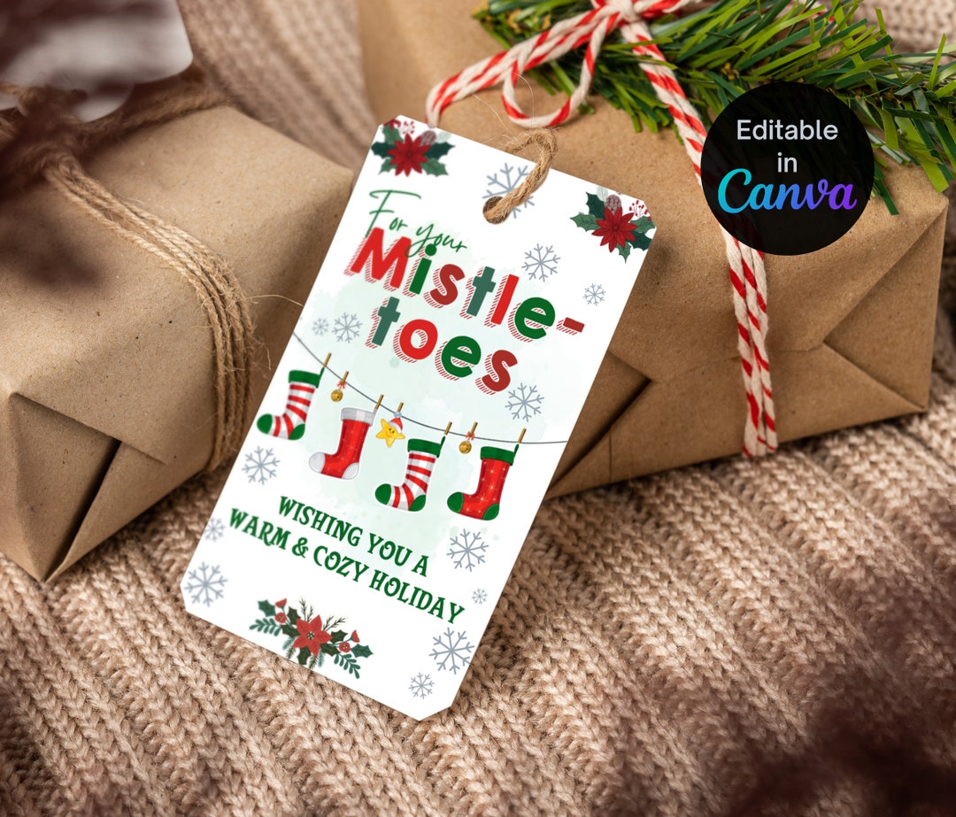 Editable for Your Mistle-toes Christmas Gift Tag Template, Christmas ...