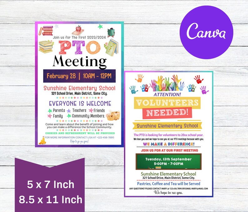 PTO Bundle, Pto/pta Information Meeting Flyer, Why Join the PTO, Pto ...