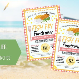 EDITABLE Fish Fry Fundraiser Flyer, Fish Fry Fundraiser Invitation, PTO ...