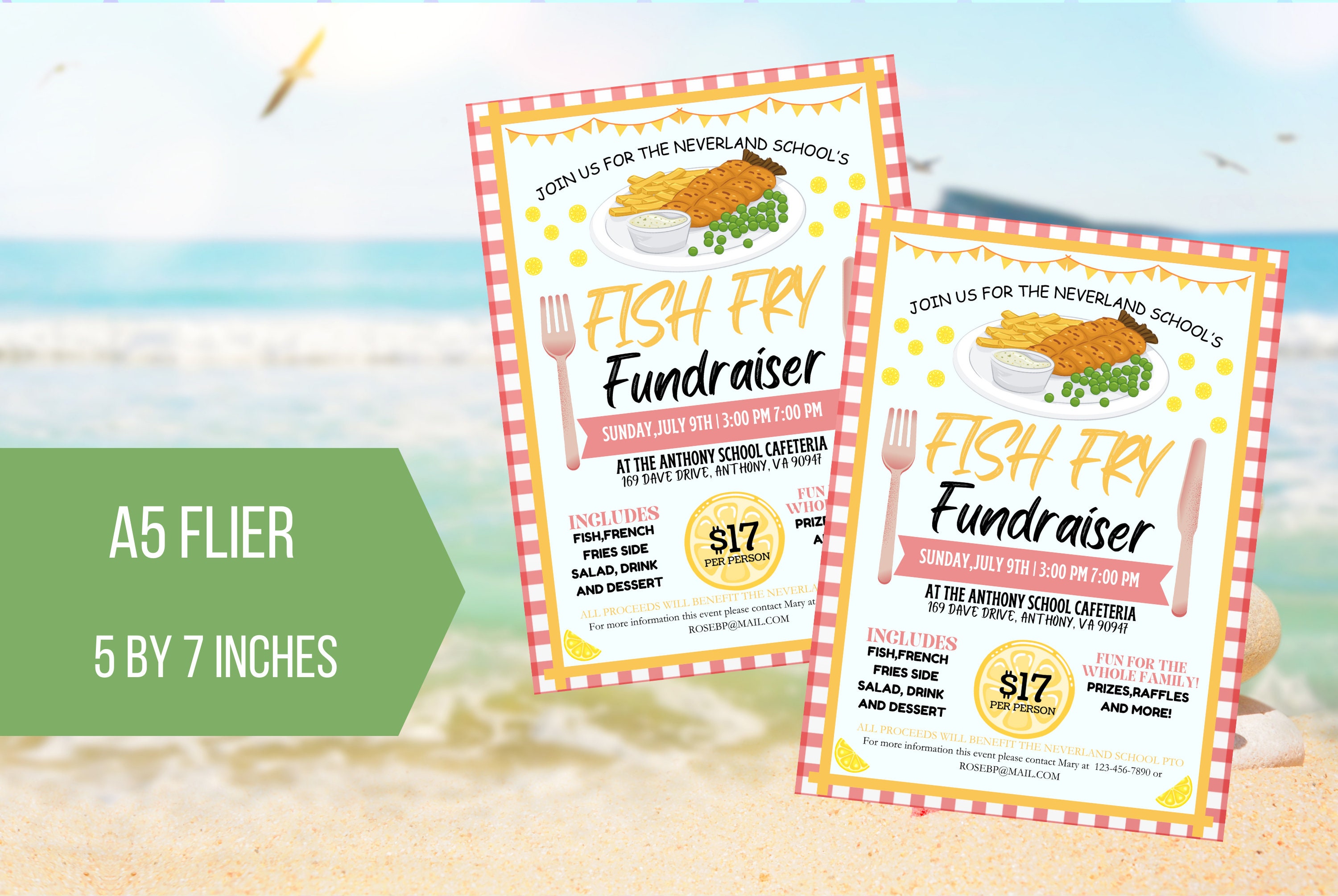 EDITABLE Fish Fry Fundraiser Flyer Fish Fry Fundraiser - Etsy