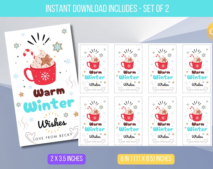 Set of 15 Collaged Winter Christmas Tags | Junk Journals | Gift Tags ...