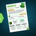 EDITABLE March Newsletter Template, Classroom Printable Handout Flyer ...