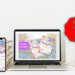 EDITABLE Spring Fling Market Flyer, Easter Festival Fundraiser Event ...