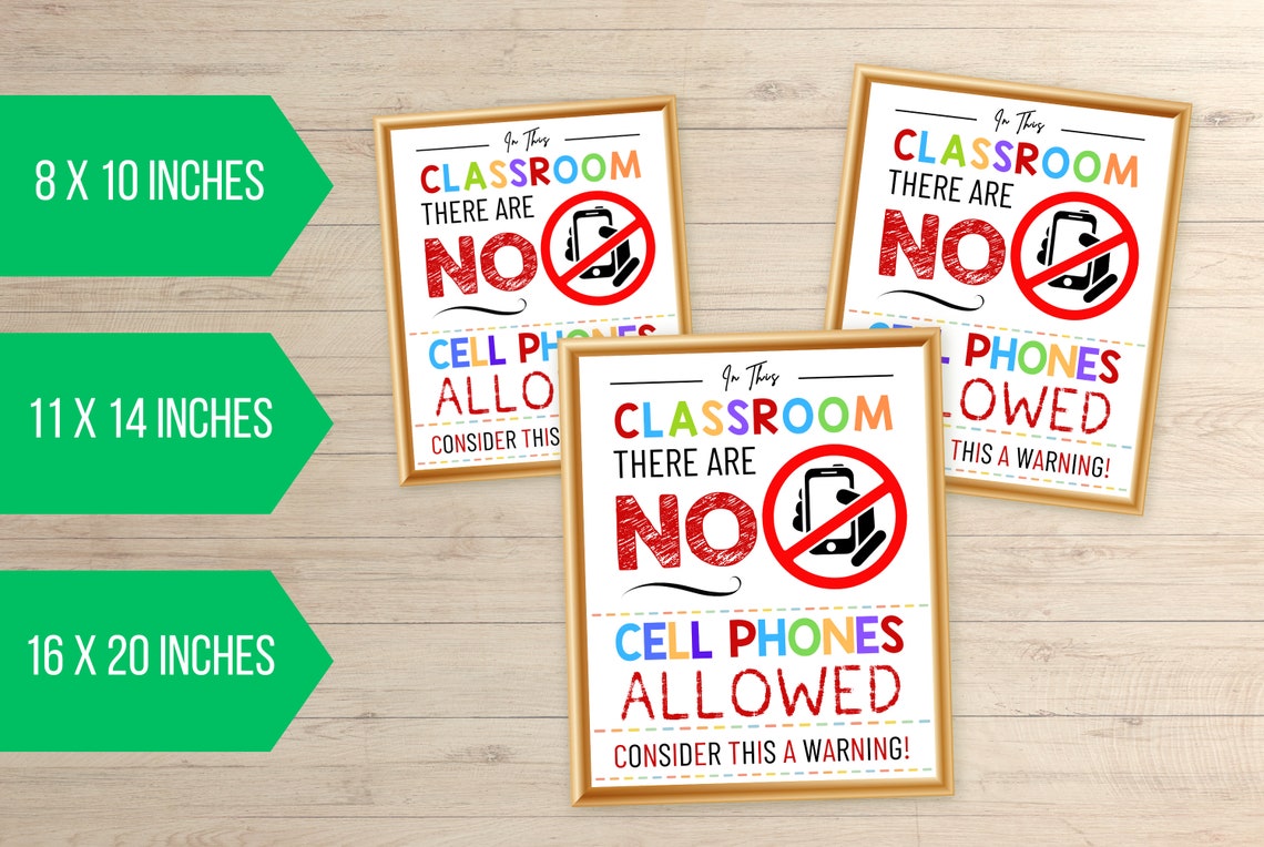 EDITABLE No Cellphones Allowed Wall Sign Classroom Poster, Classroom ...