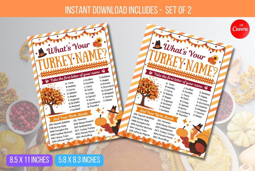 EDITABLE Thanksgiving Games, Thanksgiving Family Games, Funny ...