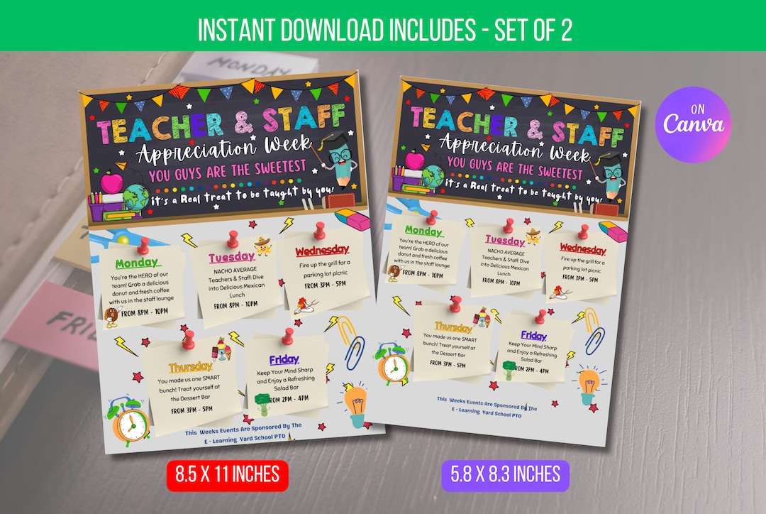 EDITABLE Teacher and Staff Appreciation Invitation, Editable School ...