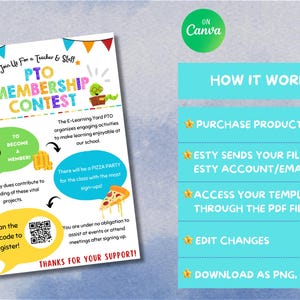 EDITABLE PTO Membership Contest Flyer Template, PTA Membership ...