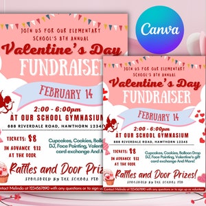 EDITABLE Valentine Bake Sale Flyer, Valentine School Bake Sale Flyer ...