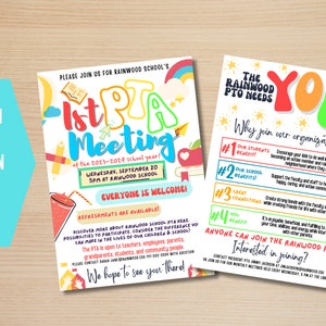 EDITABLE PTA Complete Package Flyer, Meeting Flyer, Volunteer Needed ...