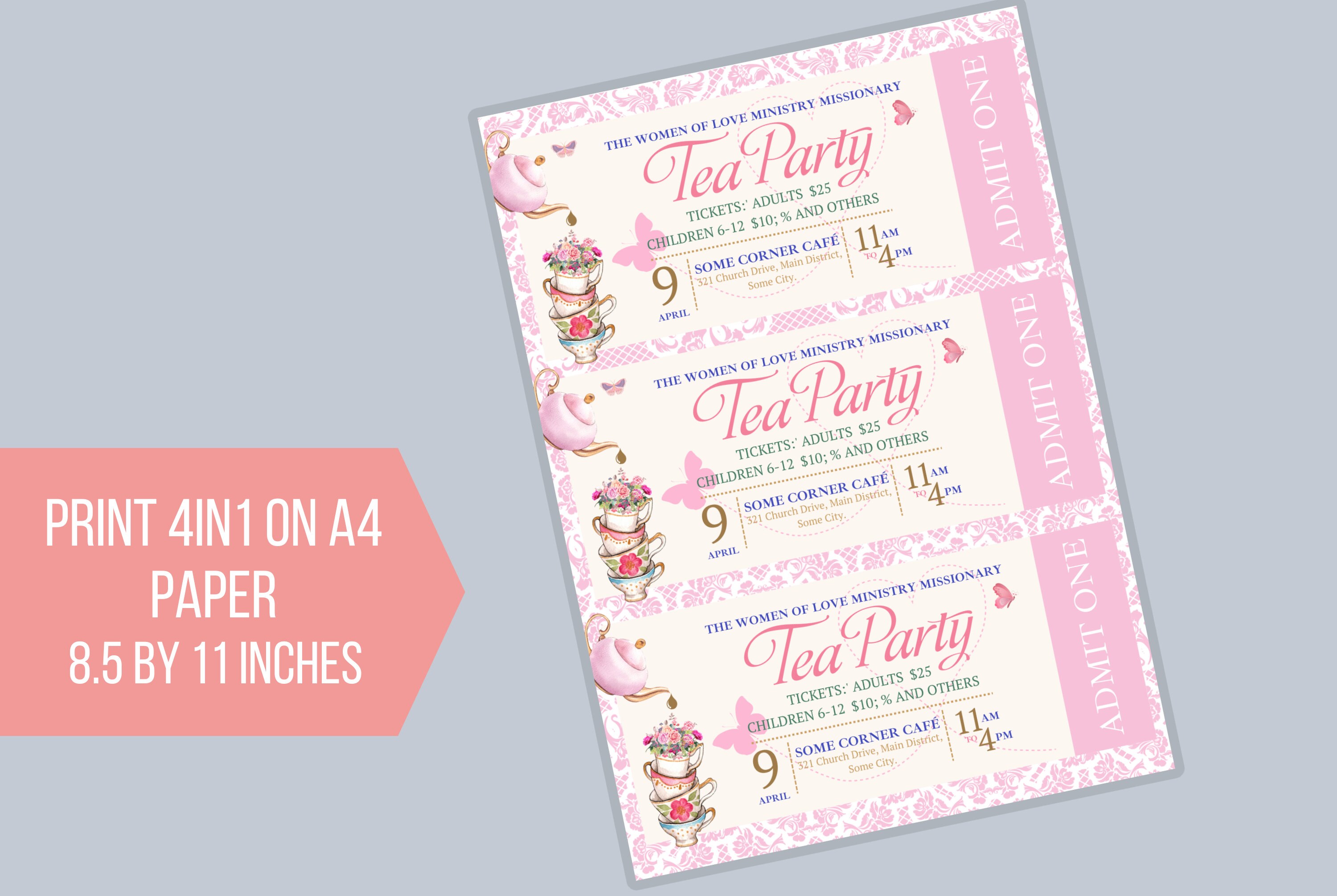 Ladies Tea Event Flyer Printable With Ladies Conference Event - Etsy