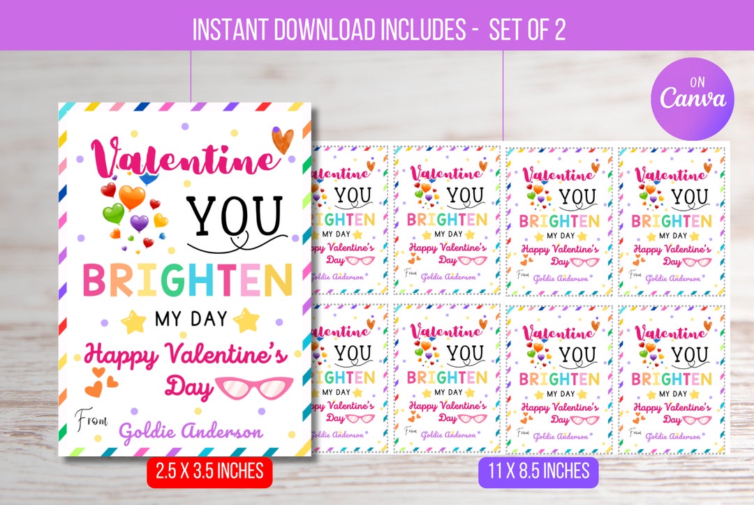 EDITABLE Valentines Day Special Tag Template - Personalized Gift Tag ...