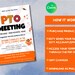 EDITABLE November PTO Meeting Handout Flyer, School Information Meeting ...