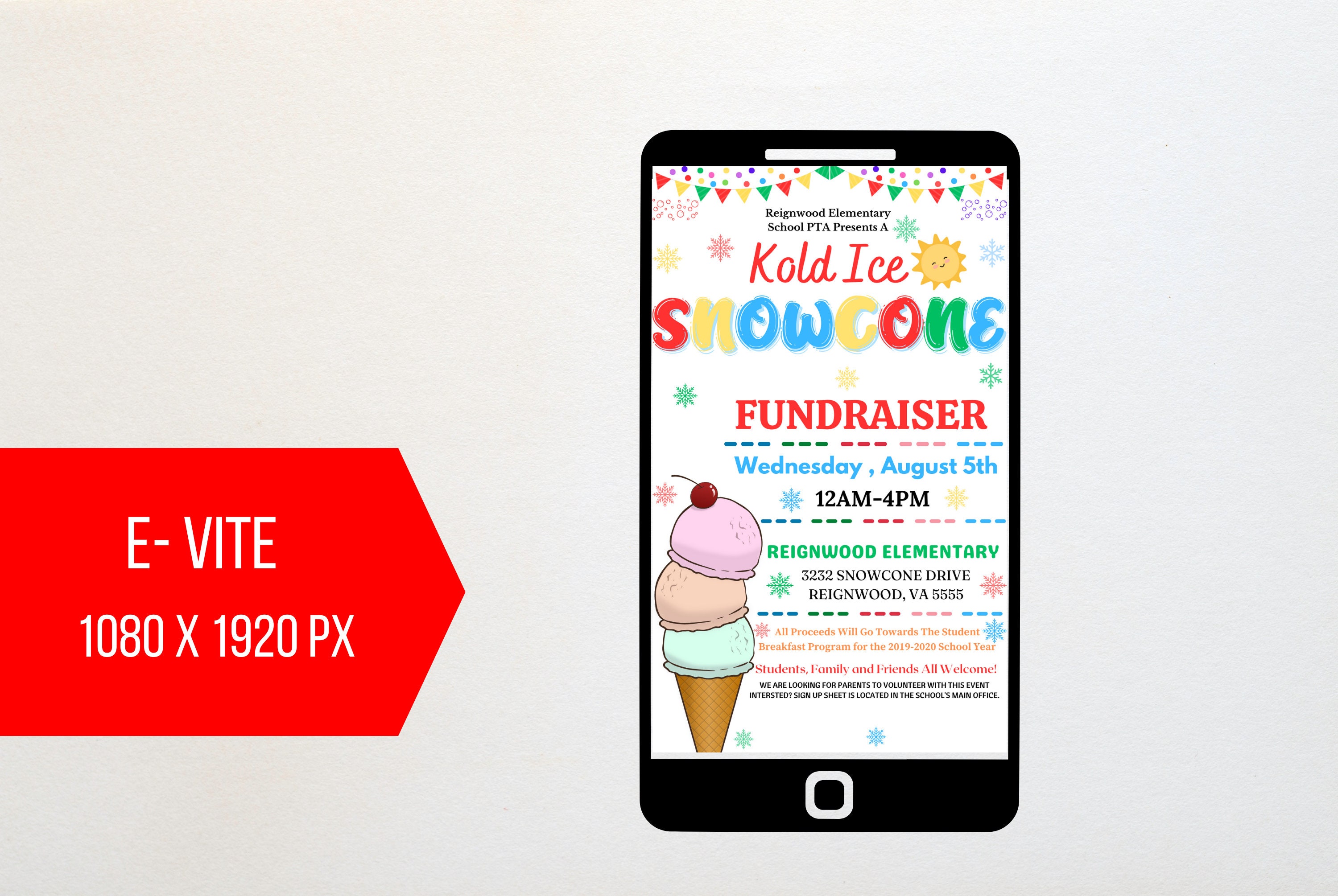 Snowcone Fundraiser Flyer Editable Appreciation Week Ice - Etsy
