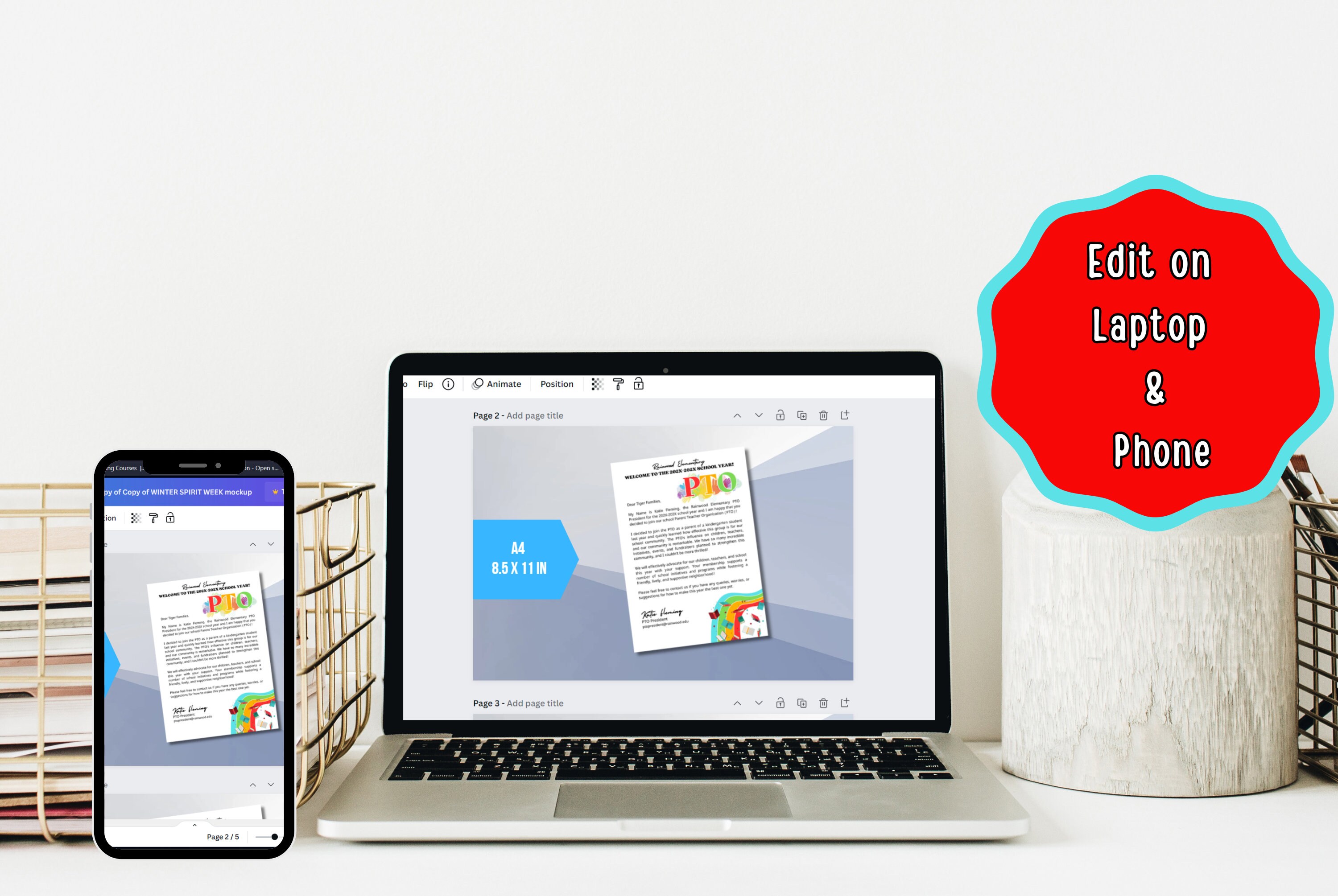 EDITABLE PTO President Letter Pto President Welcome Letter - Etsy