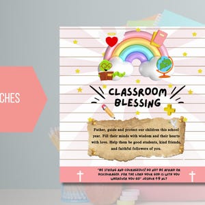 EDITABLE Classroom Blessing Tag, First Day of School Teacher Prayer ...