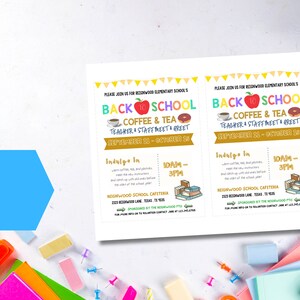 EDITABLE Back to School Meet and Greet Teacher and Staff, Coffee and ...