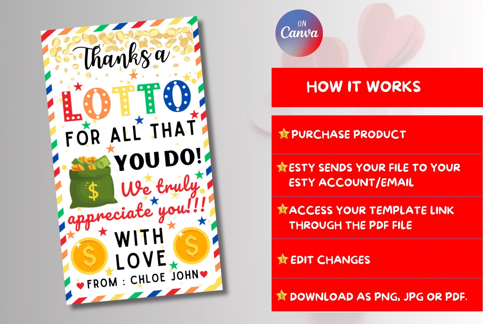EDITABLE Thanks A Lotto Appreciation Gift Tag Template, Teacher Thank ...