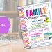 EDITABLE Family Literacy Night Flyer, PTO PTA Reading Book Sale School ...