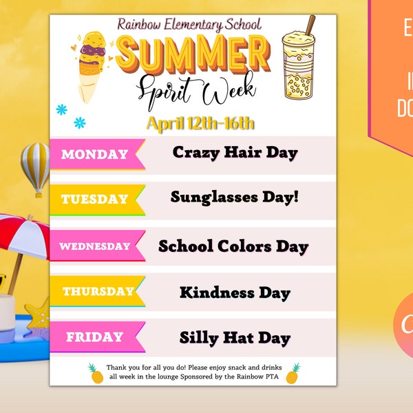 Summer Spirit Week - Etsy