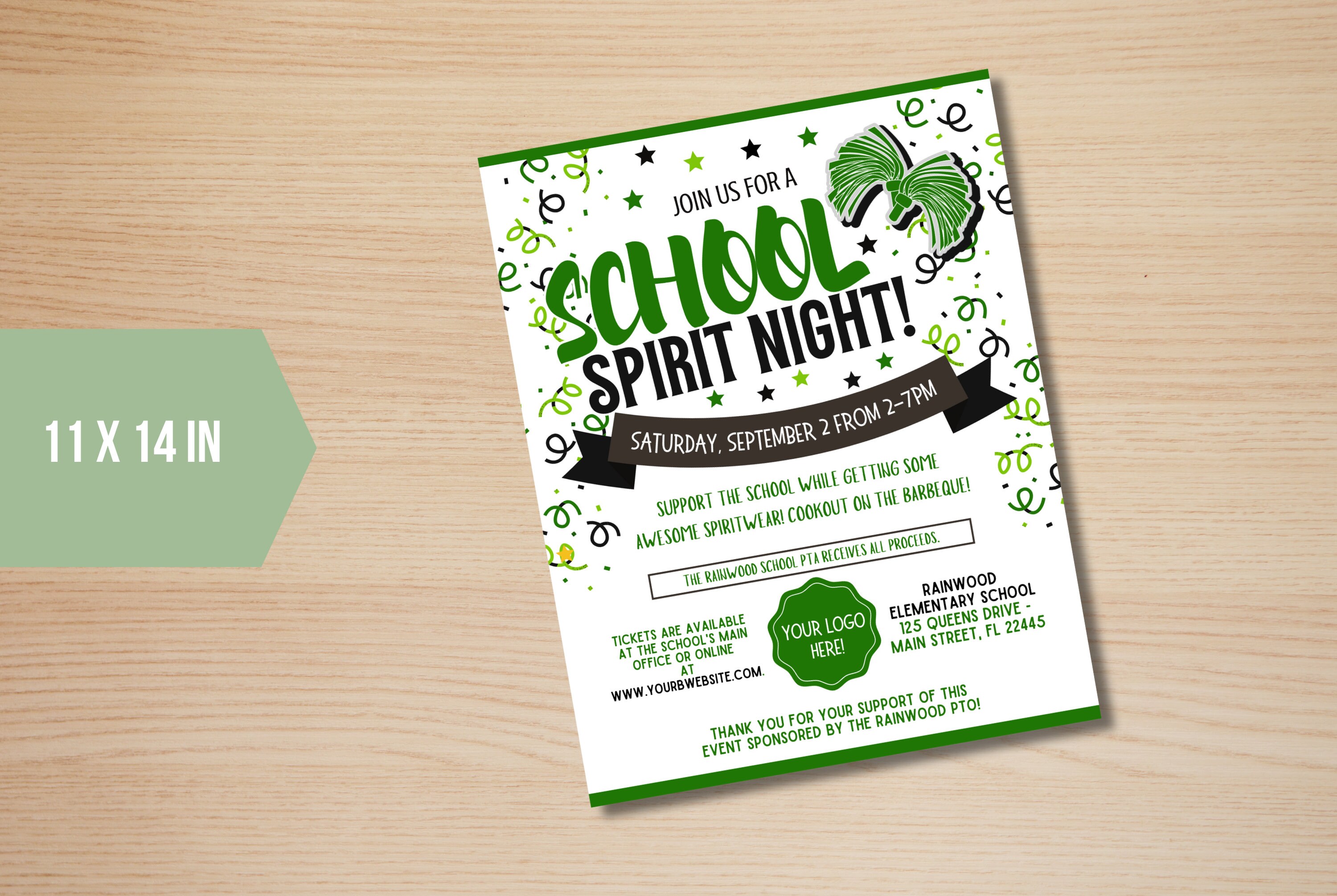 Editable School Spirit Flyer School Spirit Night Party Spirt - Etsy