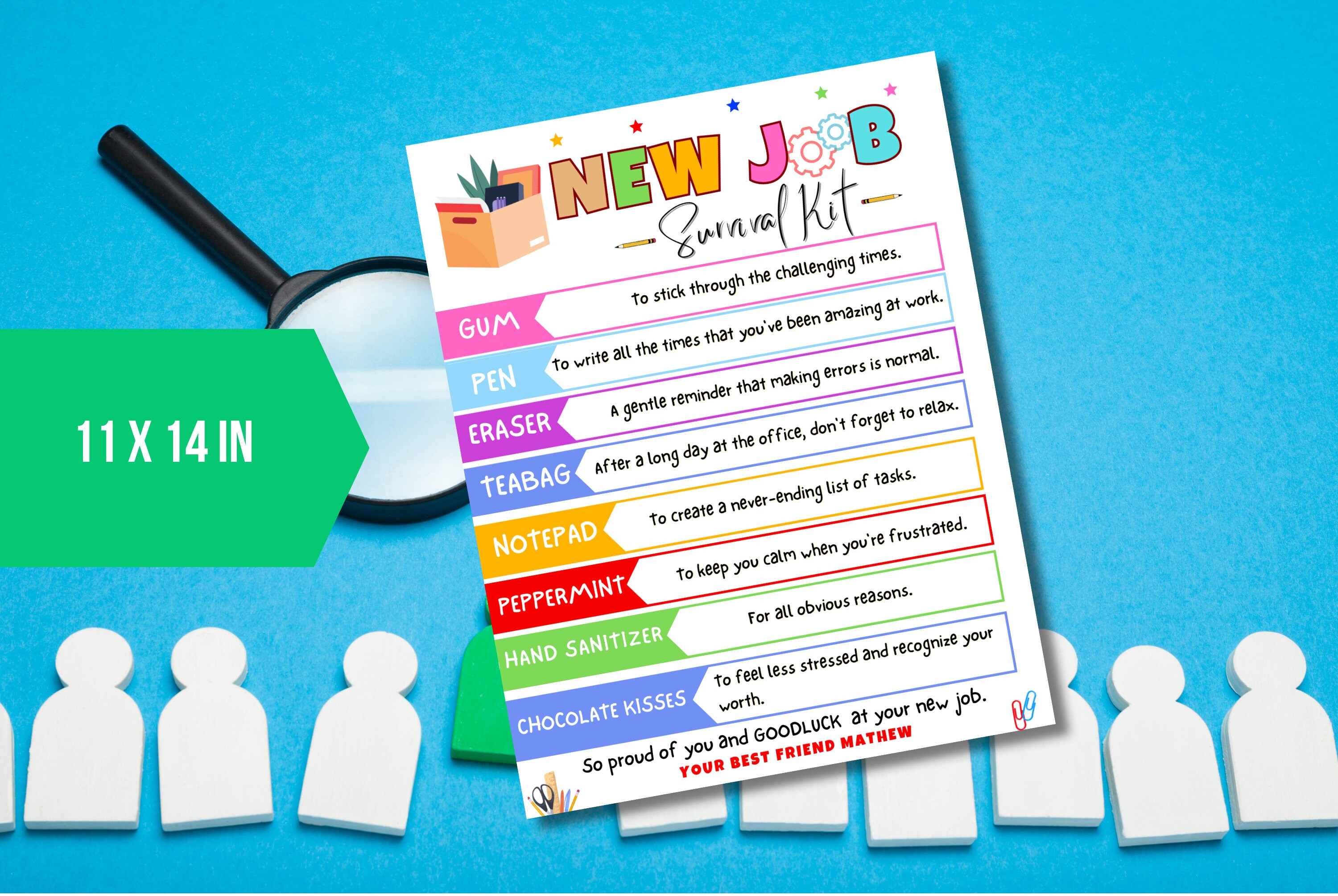 EDITABLE Job Survival Kit Template First Day at Job - Etsy