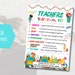 EDITABLE Teacher Survival Kit Template, Teacher Thank You Gift ...