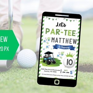 EDITABLE Let's Par-tee Birthday Invitation, Birthday Party Invite, Boy ...