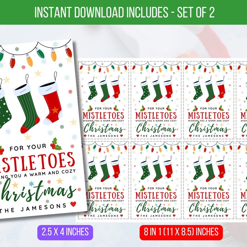 Sock Gift Tag - 60+ Gift Ideas for 2025