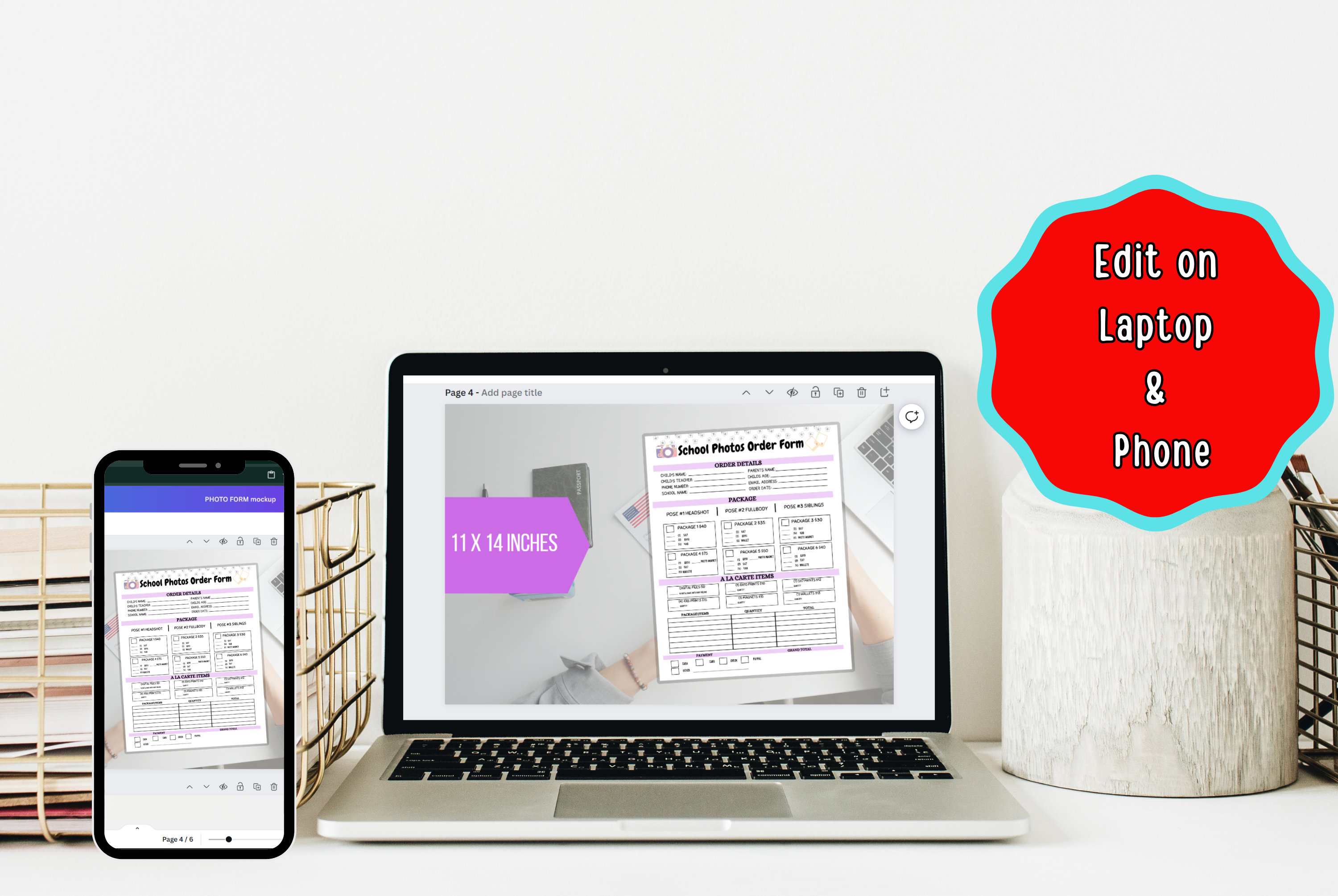 EDITABLE School Photos Form Flyer School Photography Studio - Etsy