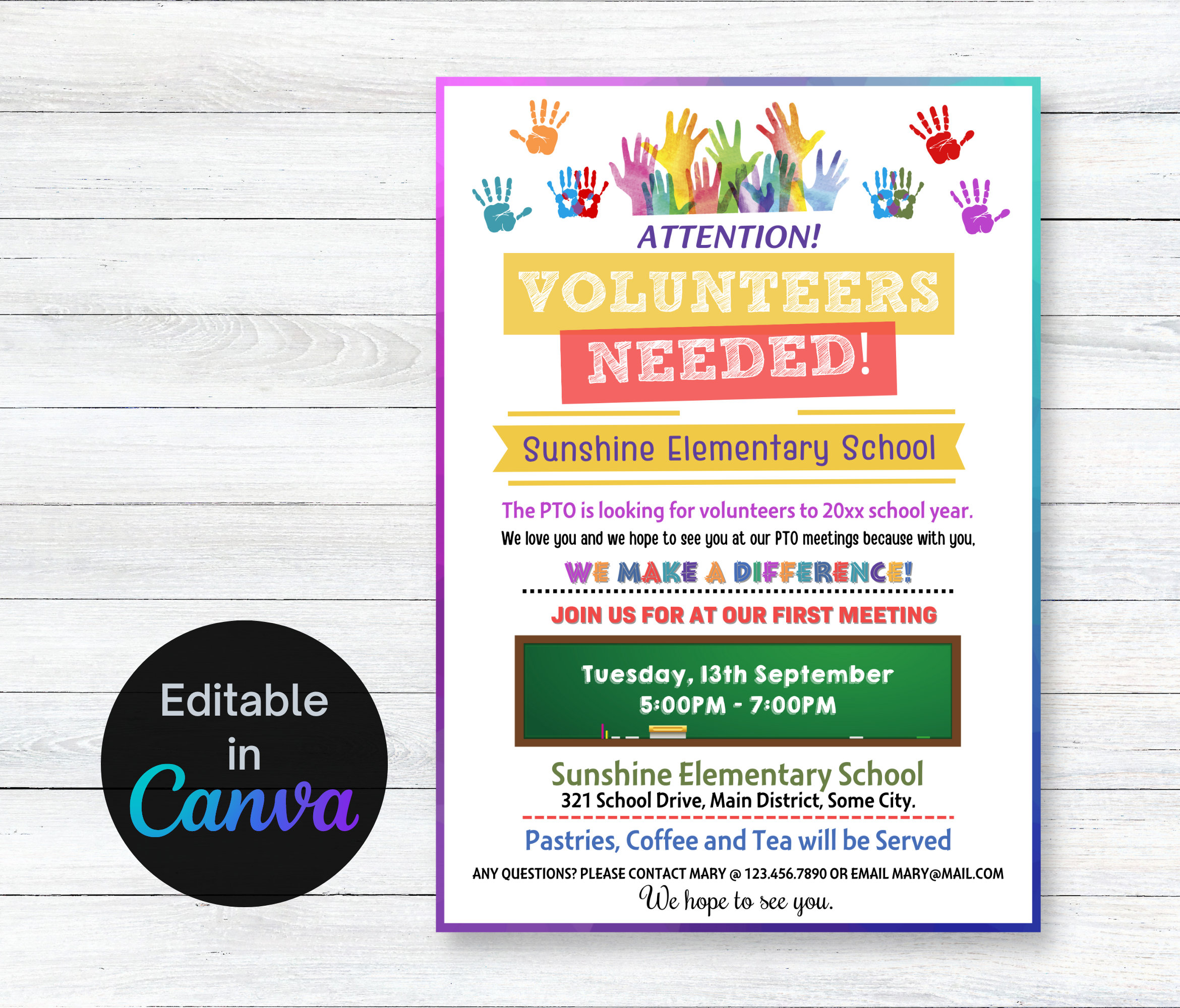 EDITABLE Volunteer Recruitment Flyer Volunteers Needed Flyer - Etsy