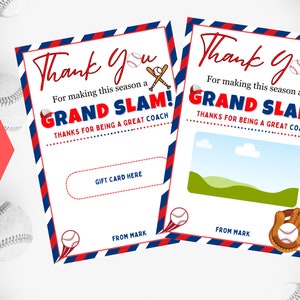 EDITABLE Baseball Coach Appreciation Gift Card, Printable Coach Gift ...
