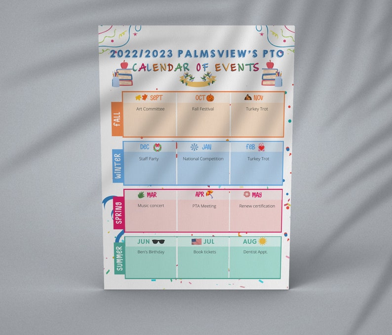 PRINTABLE Monthly PTO PTA Flyer Editable Handout Volunteer - Etsy