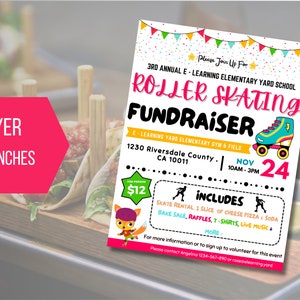EDITABLE Roller Skate Fundraiser, Family Skate Night, School Dance ...