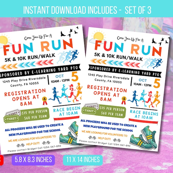 Walk a Thon Flyer - Etsy