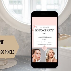 EDITABLE Botox Party Flyer, Botox Party Invitation, Botox Party Invite ...