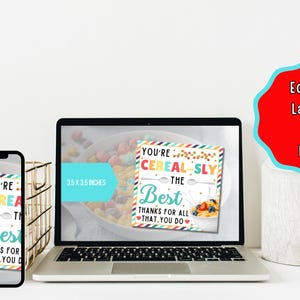 EDITABLE You Are Cereal-sly the Best Tag, Teacher Appreciation Cereal ...