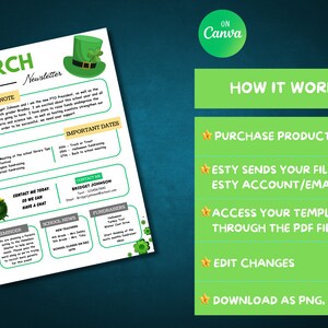 EDITABLE March Newsletter Template, Classroom Printable Handout Flyer ...