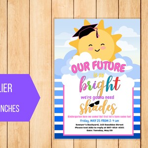 EDITABLE Kindergarten Graduation Invitation, Preschool Pre K Graduation ...