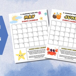 EDITABLE Monthly Event Calendar Flyer Template, Year at a Glance ...