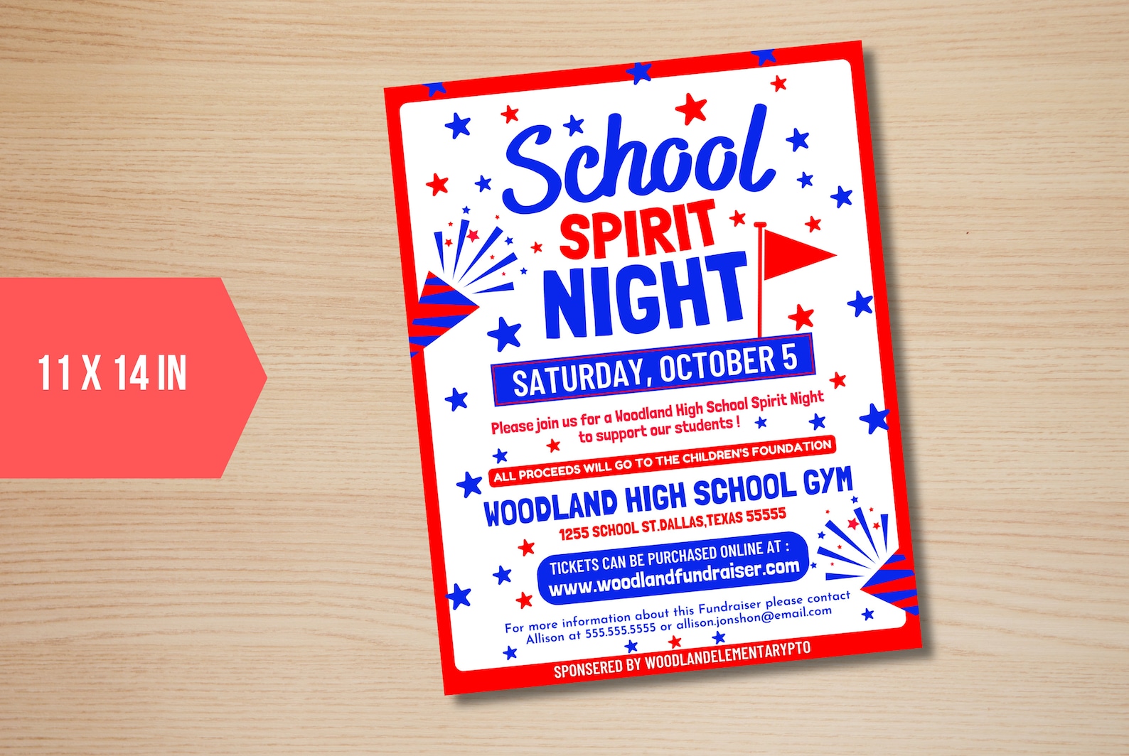 Editable School Spirit Flyer, School Spirit Night Party, Spirt Night ...