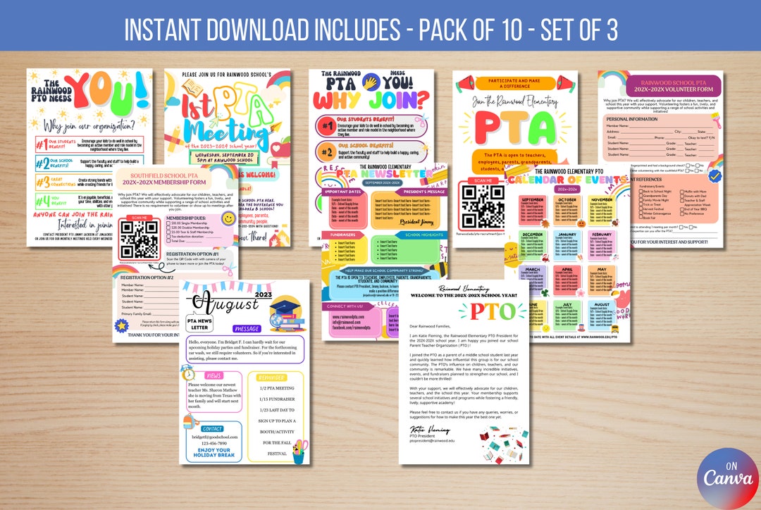 EDITABLE PTA Complete Package Flyer, Meeting Flyer, Volunteer Needed ...